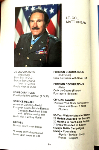 *SIGNED* The Lt. Colonel Matt Urban Story - OUR MOST DECORATED COMBAT ...