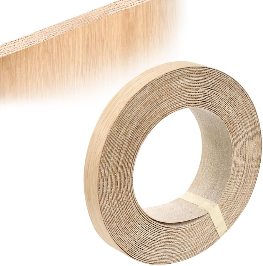 19Mm Real Oak Edging Tape - 10M Iron on Edging Strip Pre-Glued Oak ...