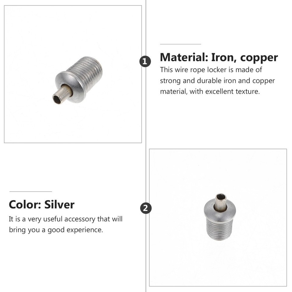 30 Pcs Wire Rope Fixator Locker Spring Cord Retractable Steel Cable ...