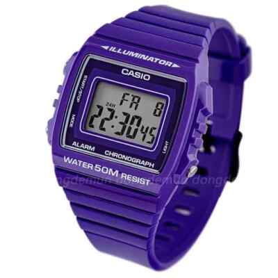 Casio Unisex Digital Watch W-215H-6AVEF - Vibrant Violet Resin Band ...