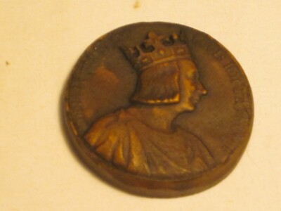 1 vintage Italy faux resin? coin token 3D Louis IX DIT Saint Roi De ...