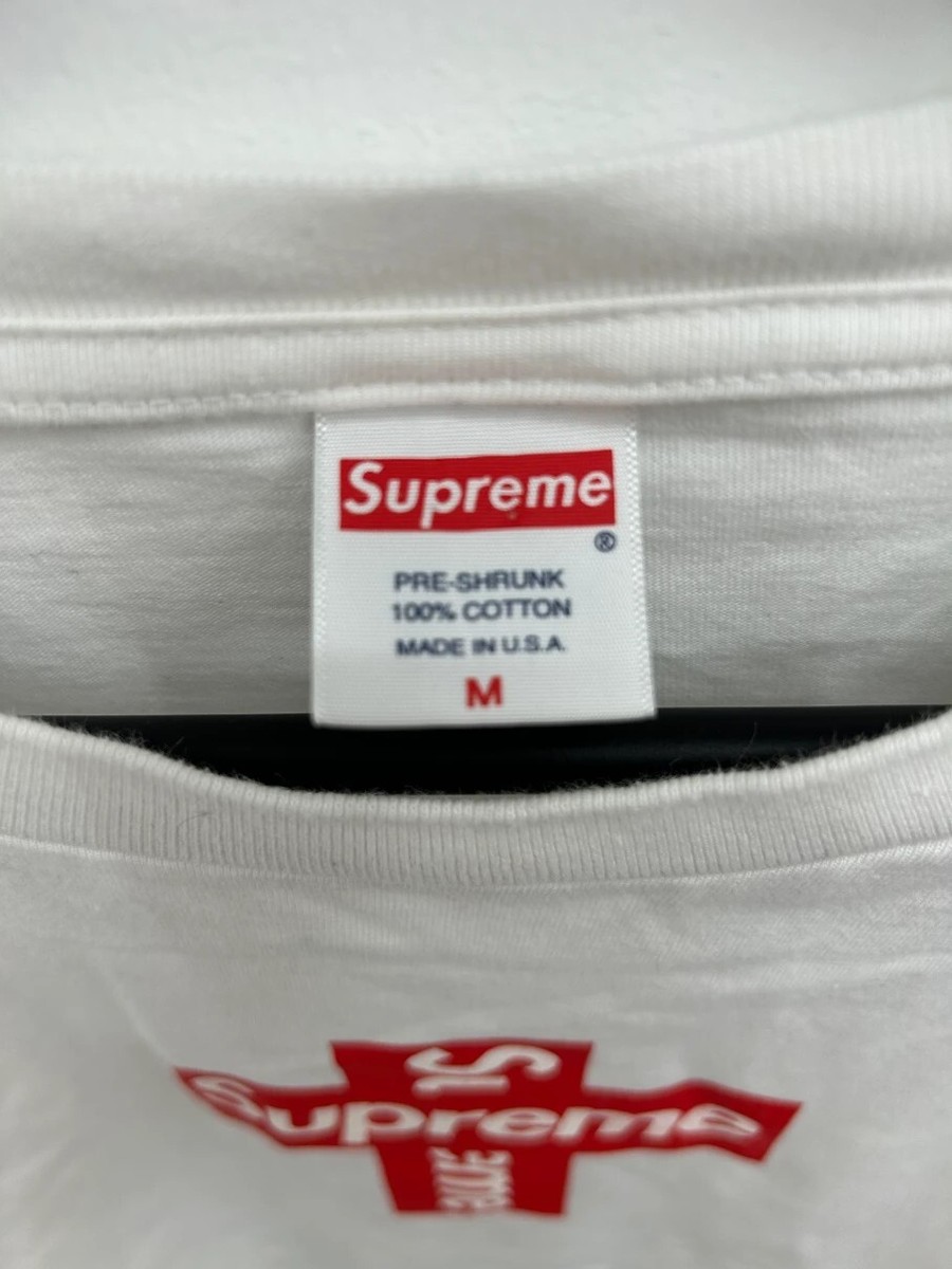 White Cross Red Box Logo Supreme 2020 Cross Box Logo Hoodie Grey