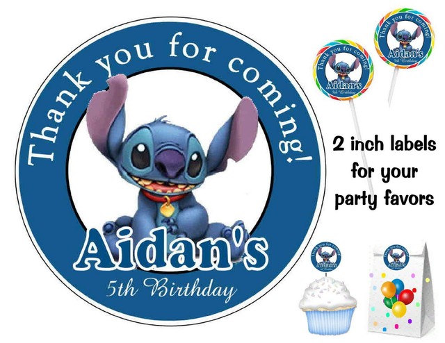 20 LILO AND STITCH BIRTHDAY PARTY FAVORS STICKERS LABELS 4 YOUR FAVORS ...
