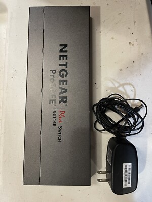 NETGEAR ProSafe Plus 16-Port Gigabit Ethernet Managed Switch GS116E w ...
