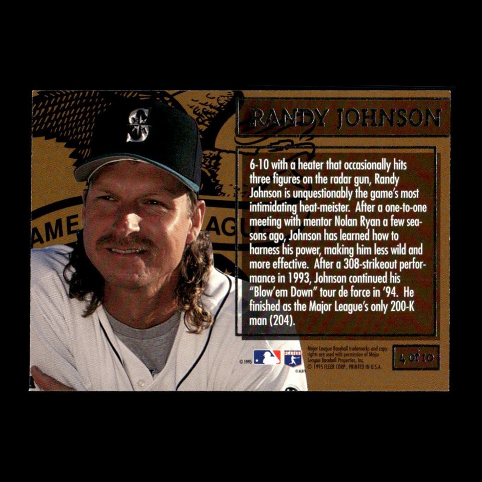 Randy Johnson 1995 Fleer Ultra Seattle Mariners #4 R314F 32 | eBay