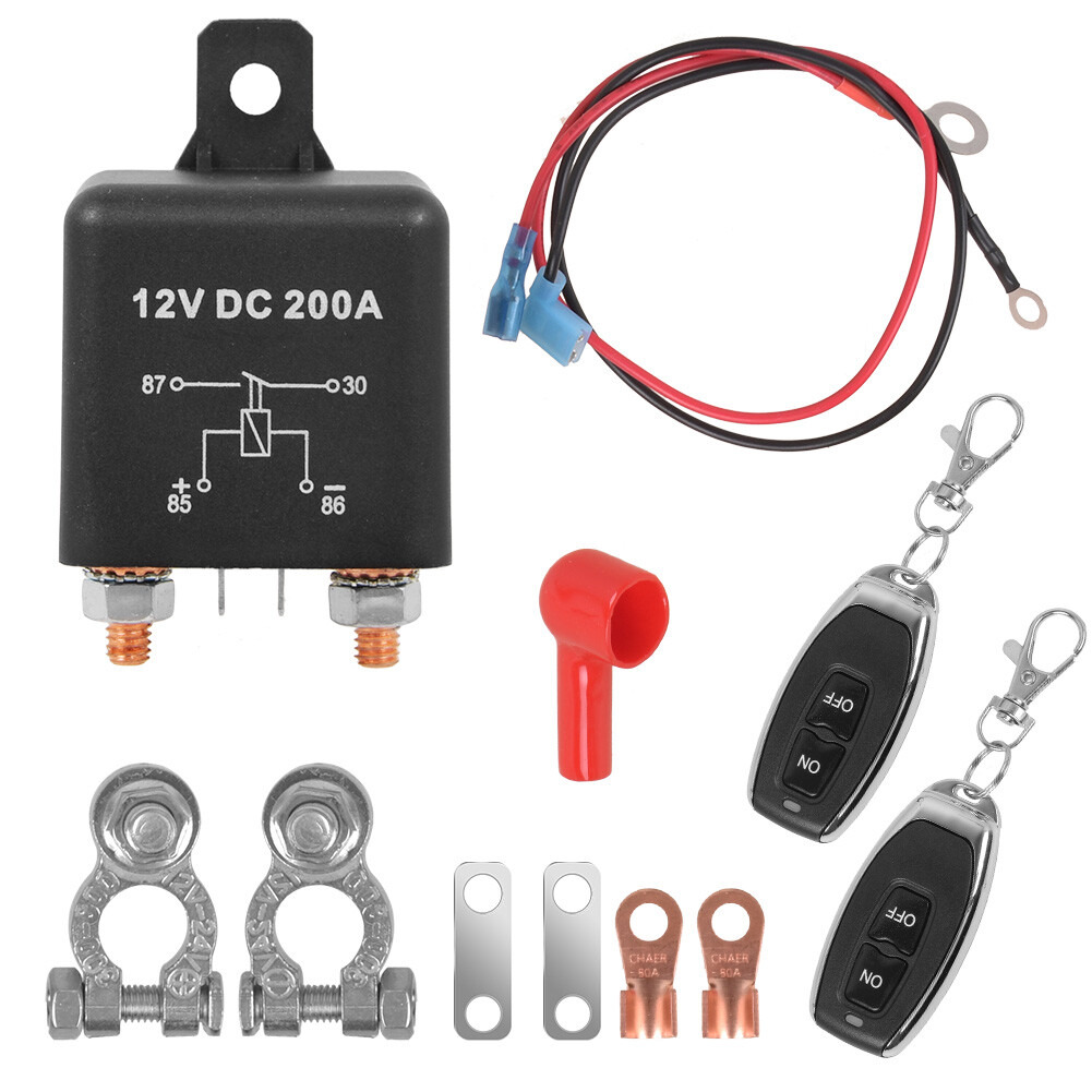 Wireless Remote Car Battery Disconnect Relay Master Kill Cut-off Switch ...