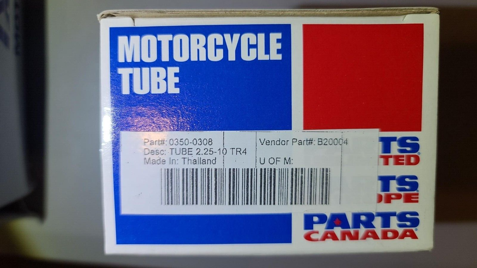 Parts Unlimited 0350-0308 / B20004 Motorcycle Tire Tube New | eBay
