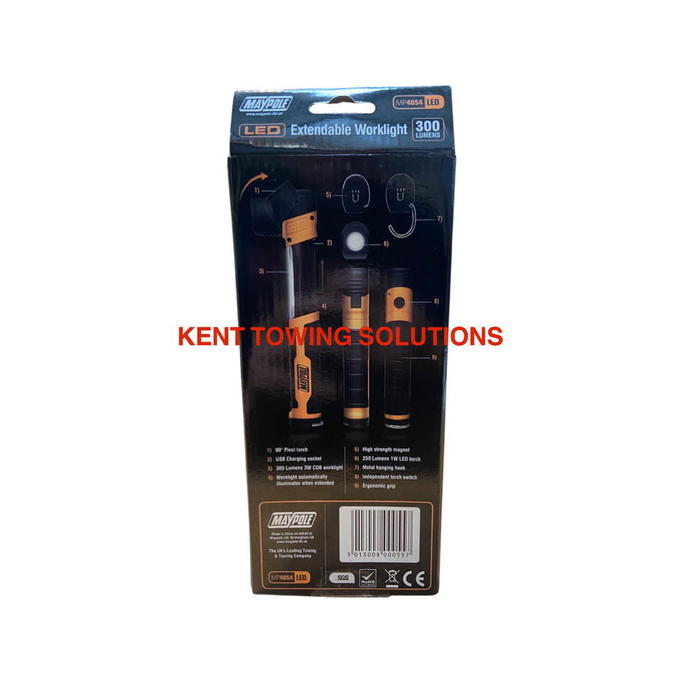 NEW Rechargeable Maypole Bright LED Work Caravan Inspection Light Torch ...