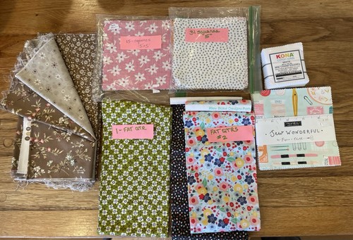 Lot Quilt Cotton 2” 5” Charm Packs, Fat Q’s,Quarter Yd Pieces Floral ...