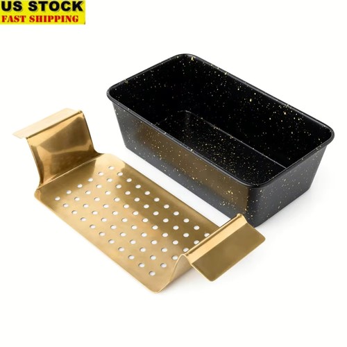 Non-Stick Loaf Pan with Stainless Steel Trivet Heat Resistant Oven Safe ...