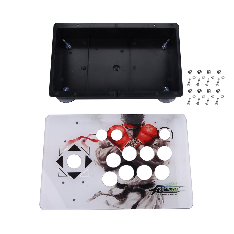 White Arcade Joystick Acrylic Panel+Case Game PC Rocker Joystick for ...