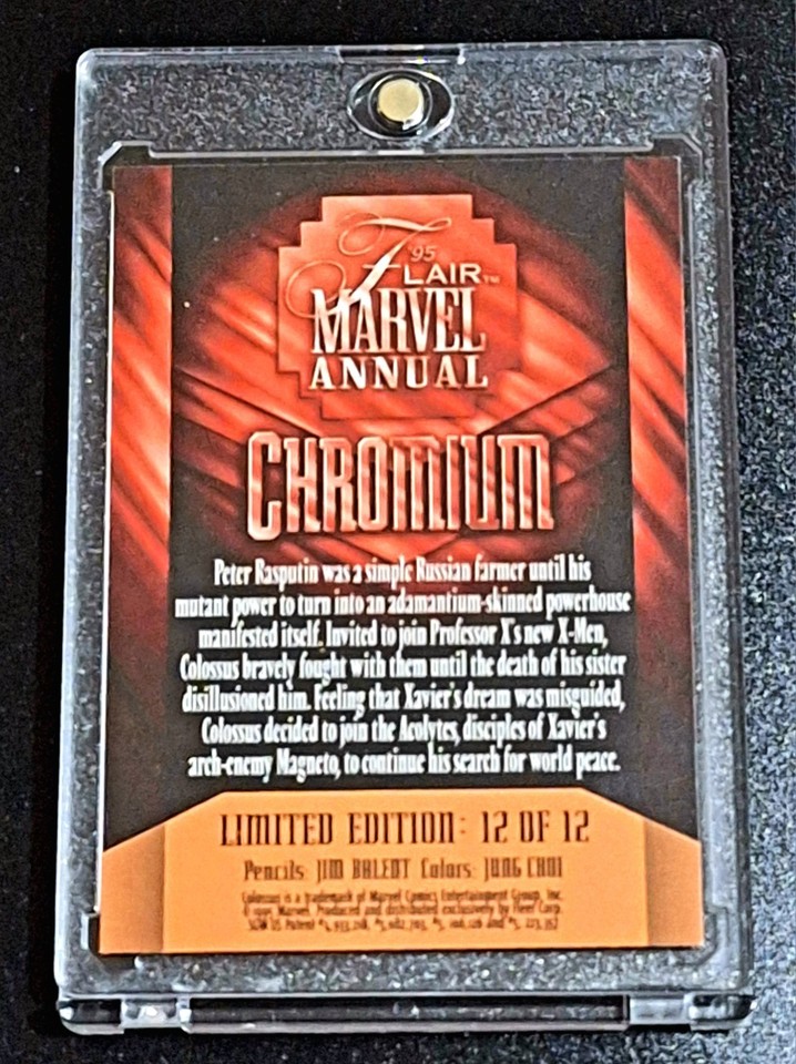 Marvel 1995 Flair Annual Colossus Limited Edition Chromium | eBay Australia