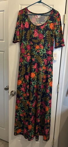 🌸NEW!! Gorgeous Lularoe Ana Maxi Dress, Navy Floral-Size XL🌸 | eBay