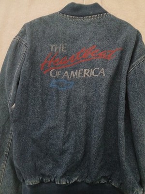 Hartwell ViaSport Bomber Jacket Embroidered Heartbeat of America Blue ...