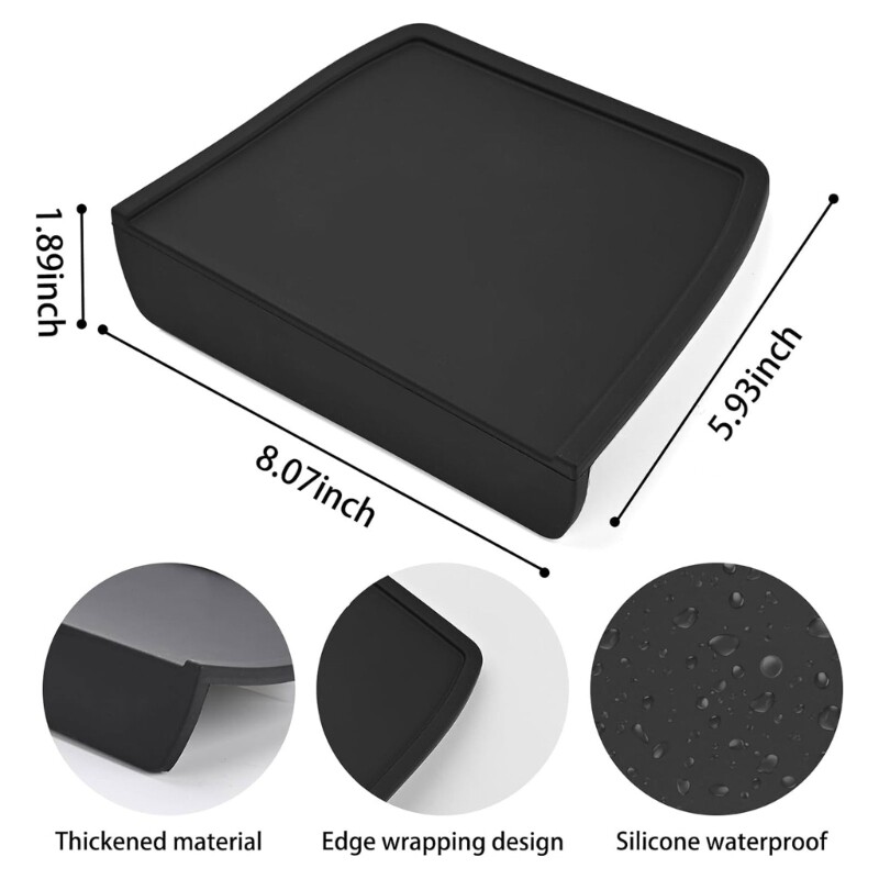 Espresso Tamper Mat Silicone Coffee Tamping Mat Antislip Soft Black ...