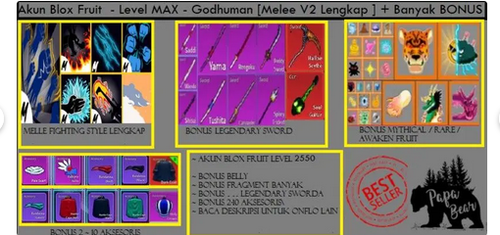 Blox Fruit Account - Level MAX - GODHUMAN - Third SEA / SEA 3 | eBay