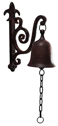 Vintage Cast Iron Dinner Bell as Entry Door Bell, Outside Hanging Decor ...