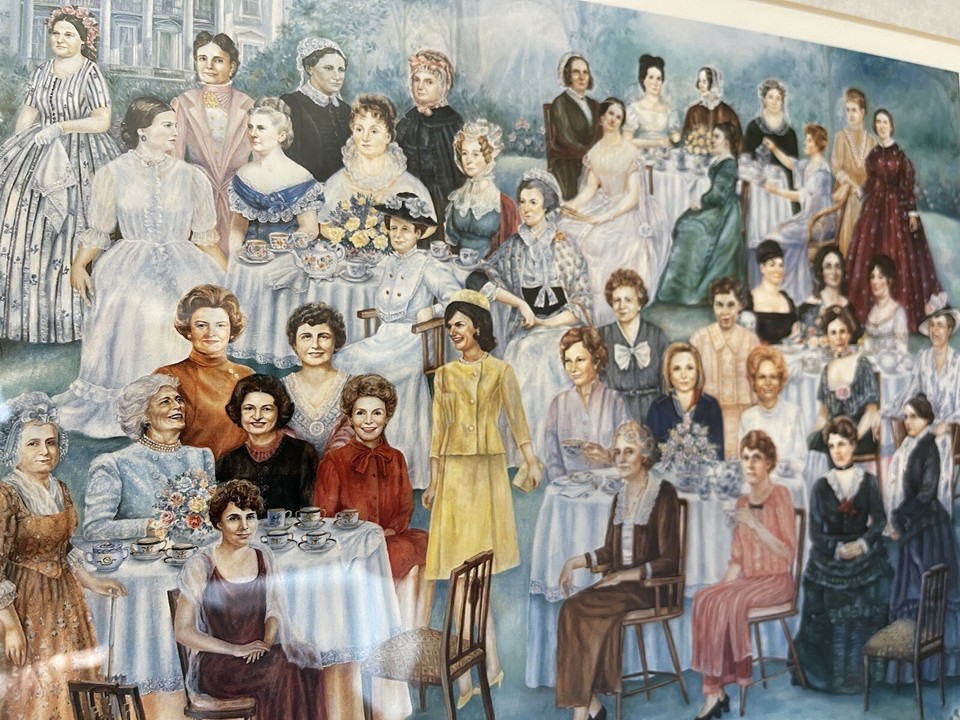 Americana Print “First Ladies’ Tea Party” by Pawinee McEntire | eBay