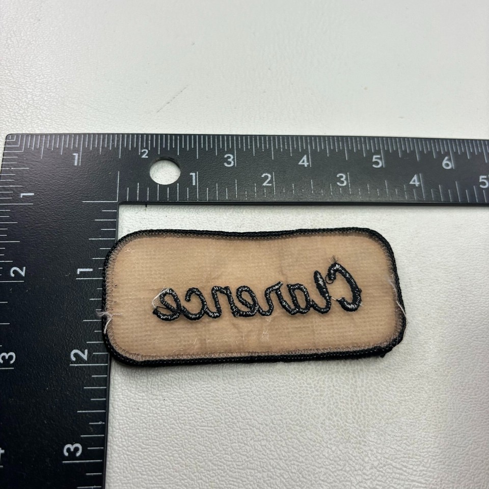 Vintage CURSIVE CLARENCE NAME Patch (Worker, Uniform, Names) 41E1 | eBay