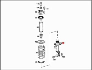 Genuine MERCEDES C117 W176 X117 A-CLASS W176 Shock-absorber strut ...