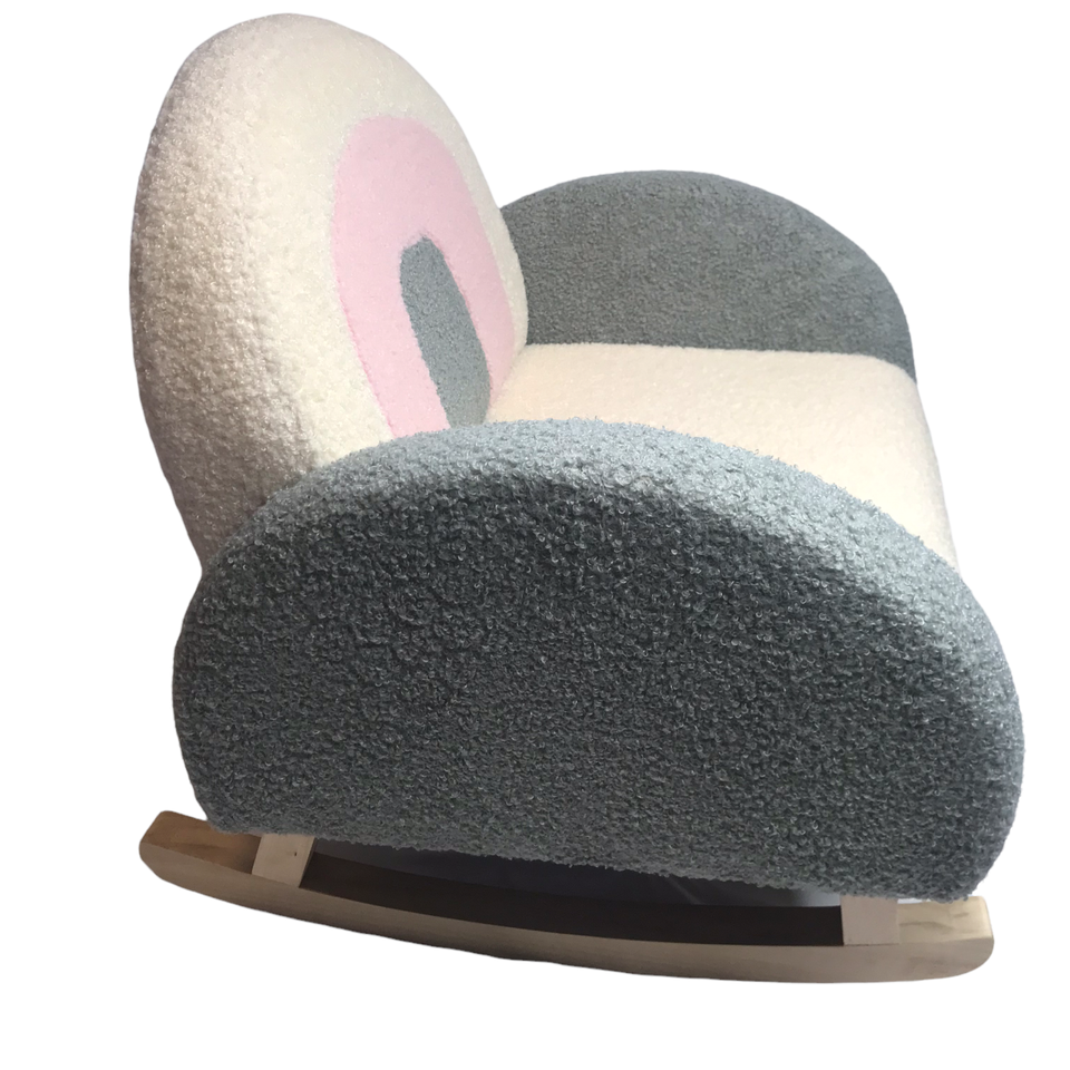 NEW Solid Wooden Rainbow Rocker Rocking Chair White / Pink / Gray | eBay