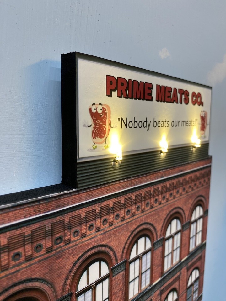 O Scale MEAT FACTORY - Building Flat/ front w/LED - scratch built ...