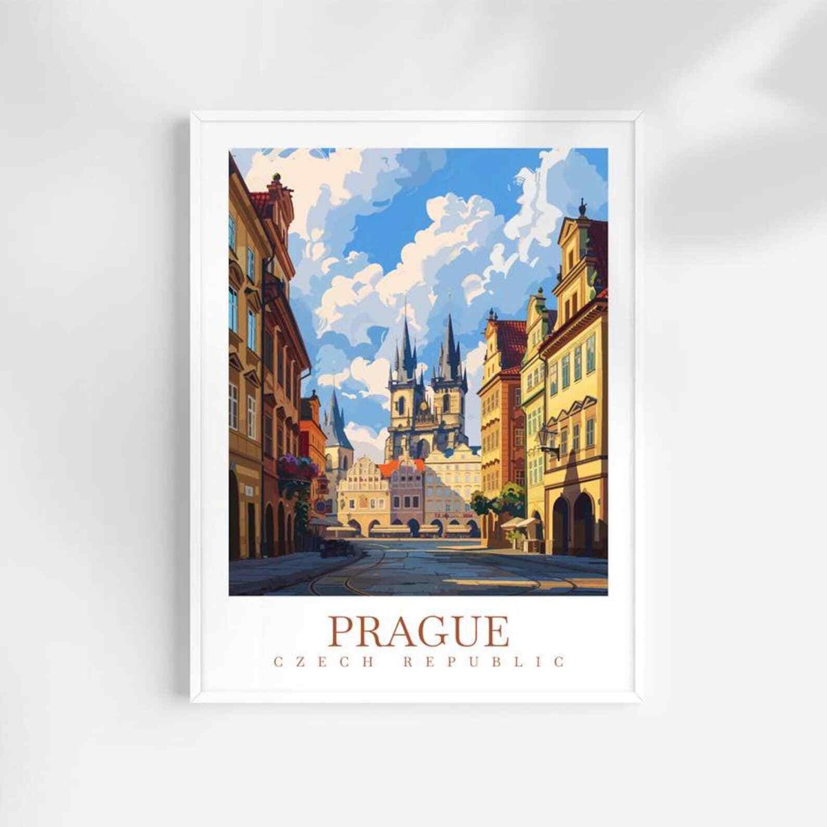 Czech Print Designs Czech Republic Wall Art | Snowy Trees | Square