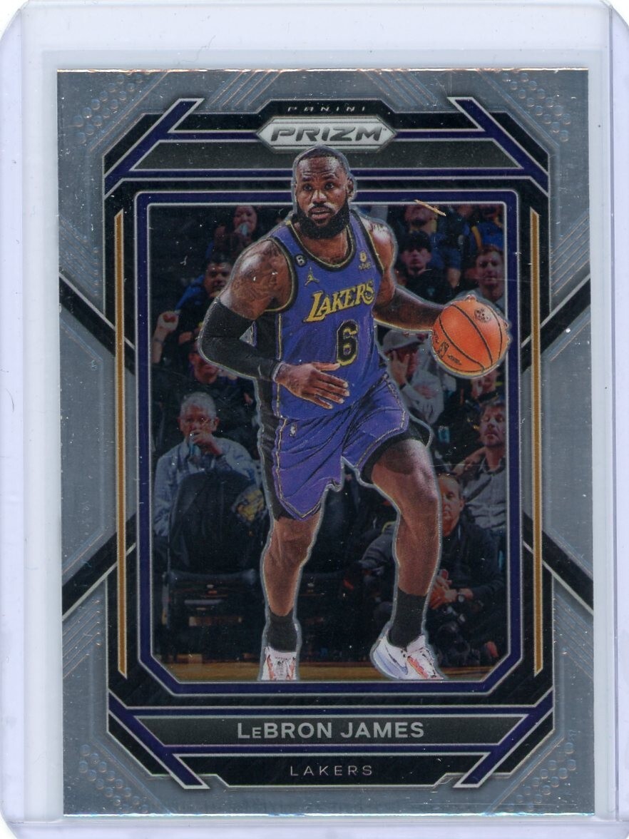 2022-23 Panini Prizm LeBron James #134 Base LOS ANGELES LAKERS HEAT ...