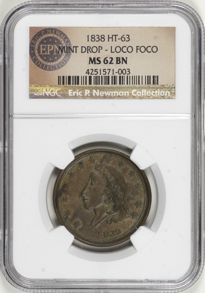 1838 *HT-63* Hard Times Token - Loco Foco / Mint Drop - NGC MS62 BN | eBay