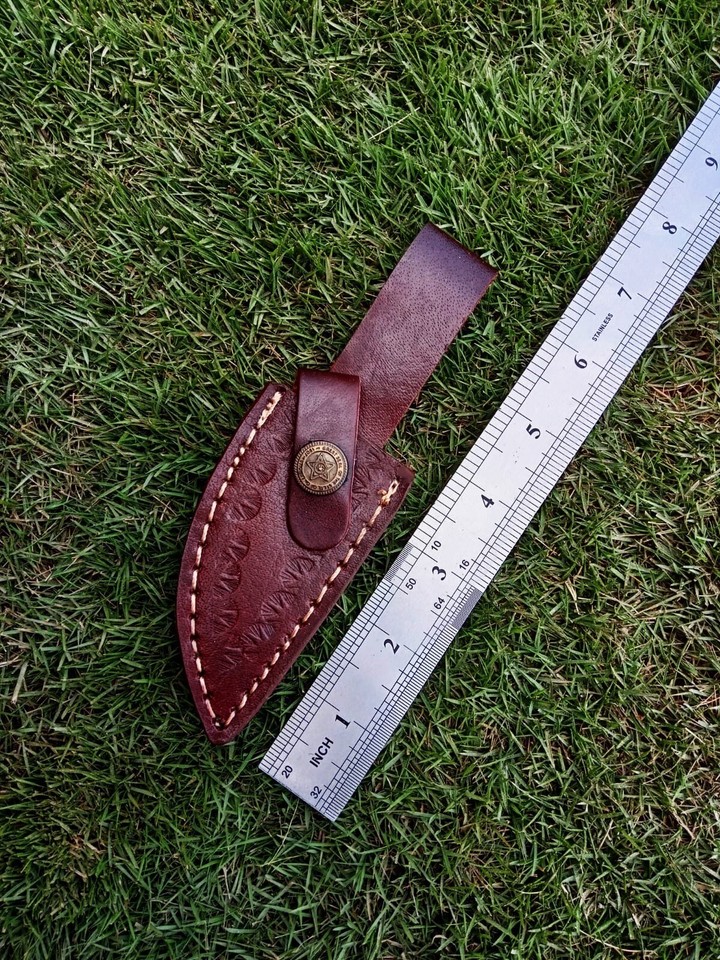 EDC GENUINE LEATHER KNIFE SHEATH HANDMADE SHEATH FIXED BLADE KNIFE BELT ...