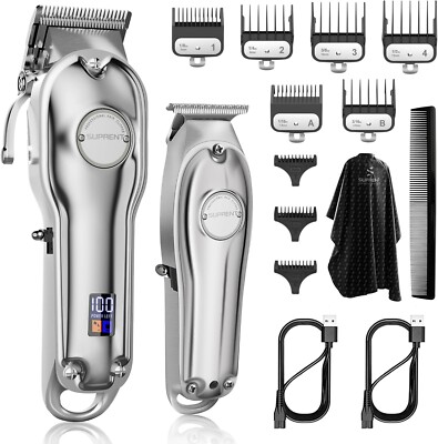 PRO Professional Hair Clippers for Men- Hair Cutting Kit & Zero Gap T ...