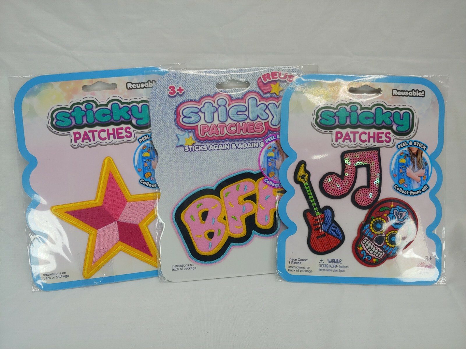 Sticky Embroidered Patches Lot Of 5 Reusable Patches | eBay