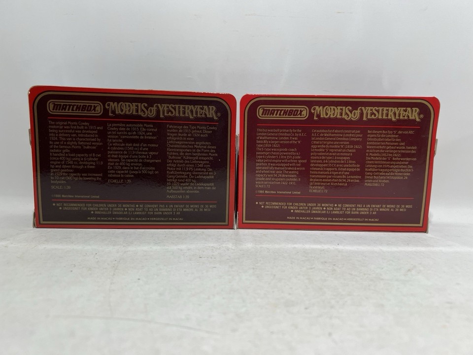 Lot of 10 1984-1987 Matchbox Models of Yesteryear Diecast Vehicles ...