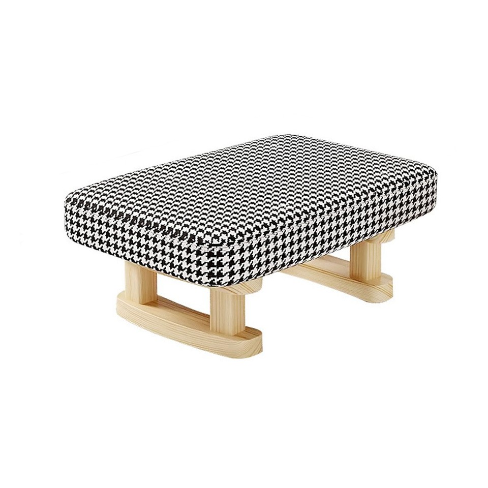 Wooden Modern Soft Ottoman Footrest Stool Foot Rest Small Chair Seat ...
