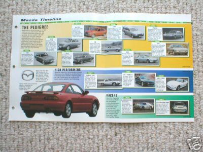 MAZDA Timeline History Mini-Brochure, ORIGINAL! | eBay