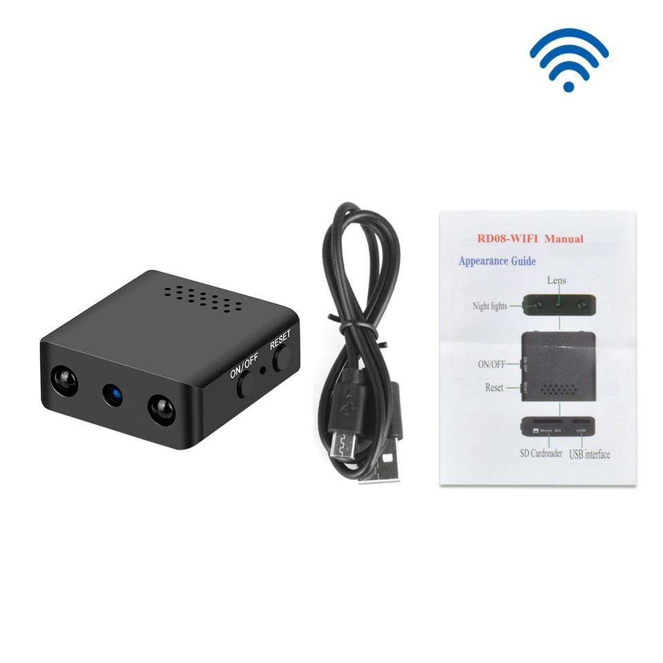 Mini Camera WIFI 1080P HD Smallest Night Vision Security Cam with ...