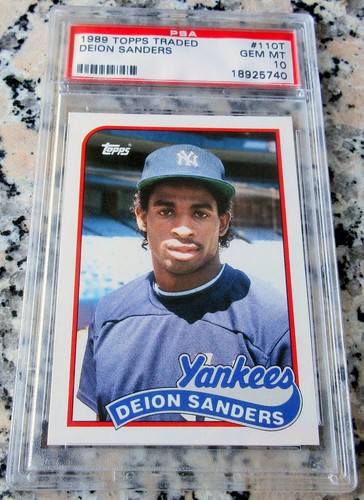 DEION SANDERS 1989 Topps Rookie Card RC PSA 10 GEM MINT Coach Prime ...