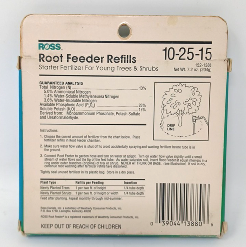 Ross Young Tree Fertilizer 12 Root Feeder Refills 25-10-15 SEALED | eBay