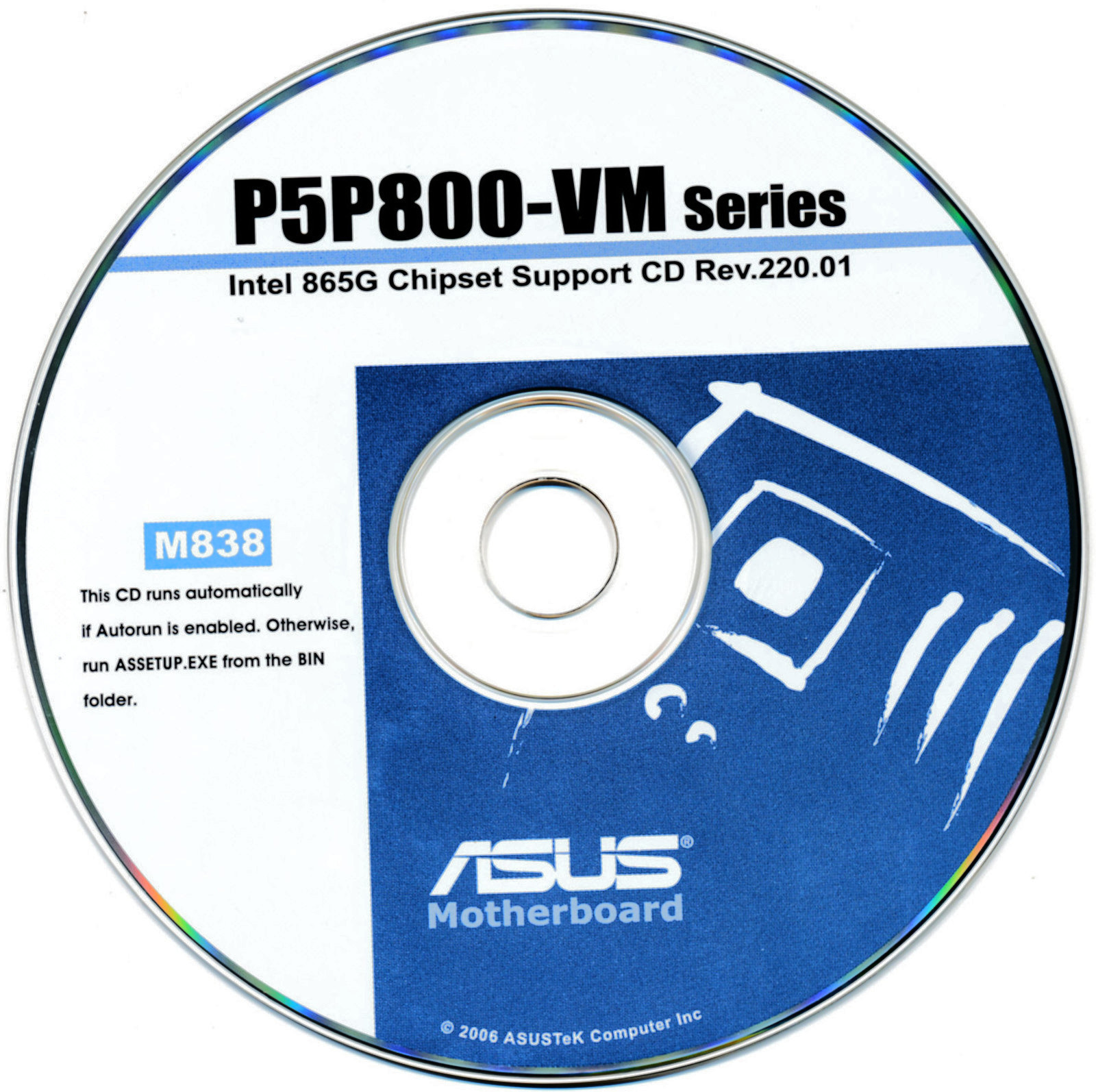 ASUS P5P800-VM Motherboard Drivers Install M838 | eBay
