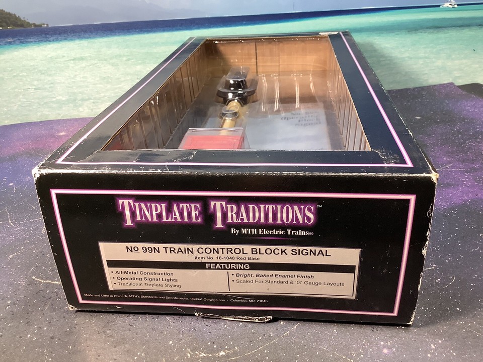 MTH Standard Gauge Tinplate Red # 99N Train Control Block Signal 10 ...
