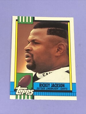 Vtg 1990 Topps Tiffany #242 RICKEY JACKSON Saints 49ers Pitt OLB NFL ...