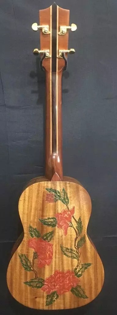 Blueberry Handmade Tenor Ukulele Floral Motif Pre-Order 90 Days | eBay