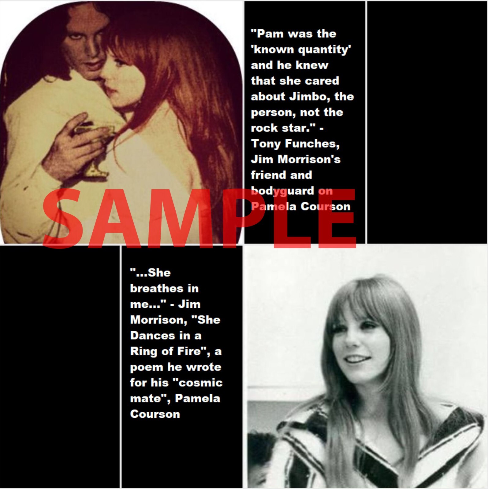 Jim Morrison And Pamela Courson