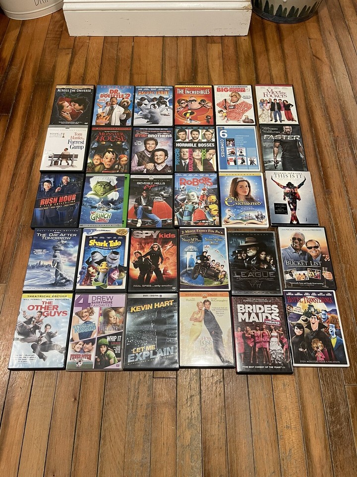 Lot of 150+Used ASSORTED DVD Movies - 150 Bulk DVDs - Used DVDs Lot ...