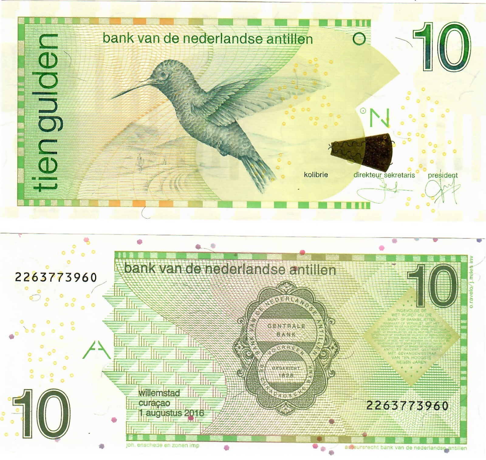 Netherlands Antilles 10 Guilders (Gulden) 2016 UNC | eBay