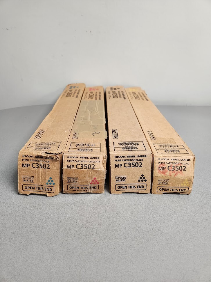 Genuine Ricoh Savin Lanier Full Set MP C3502 K,C,M,Y Print Toner ...