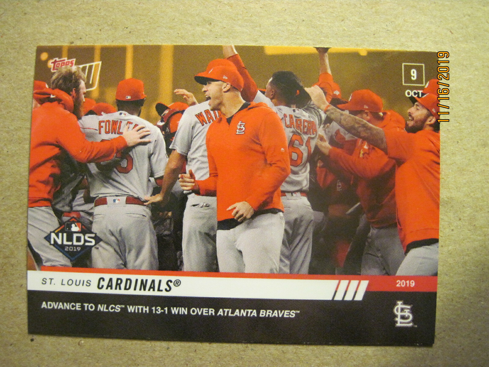 2019 St. Louis Cardinals TOPPS NOW Postseason 15-Card Team Set Bonus ...