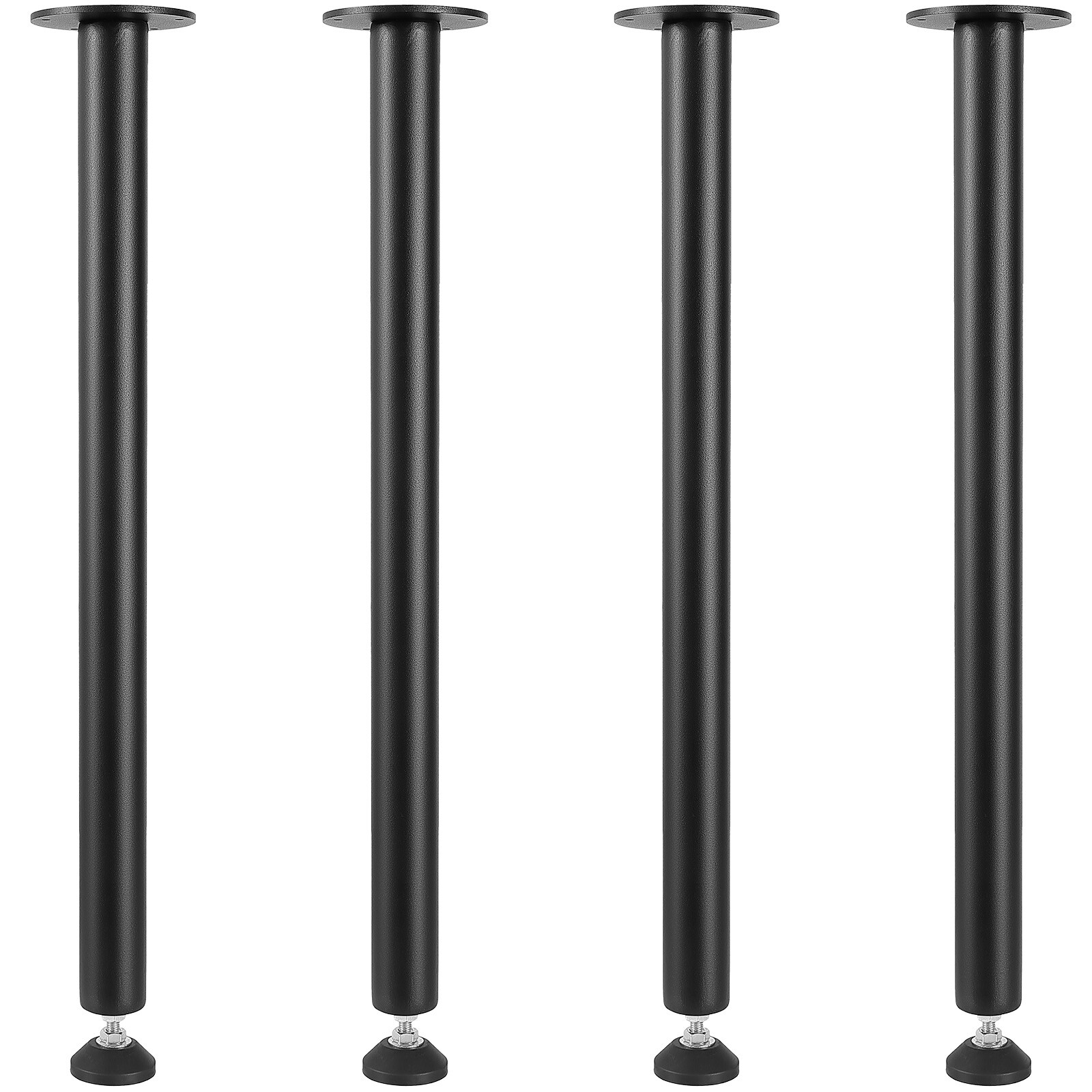 VEVOR 30" Solid Steel Adjustable Desk Legs Office Table Furniture Set ...