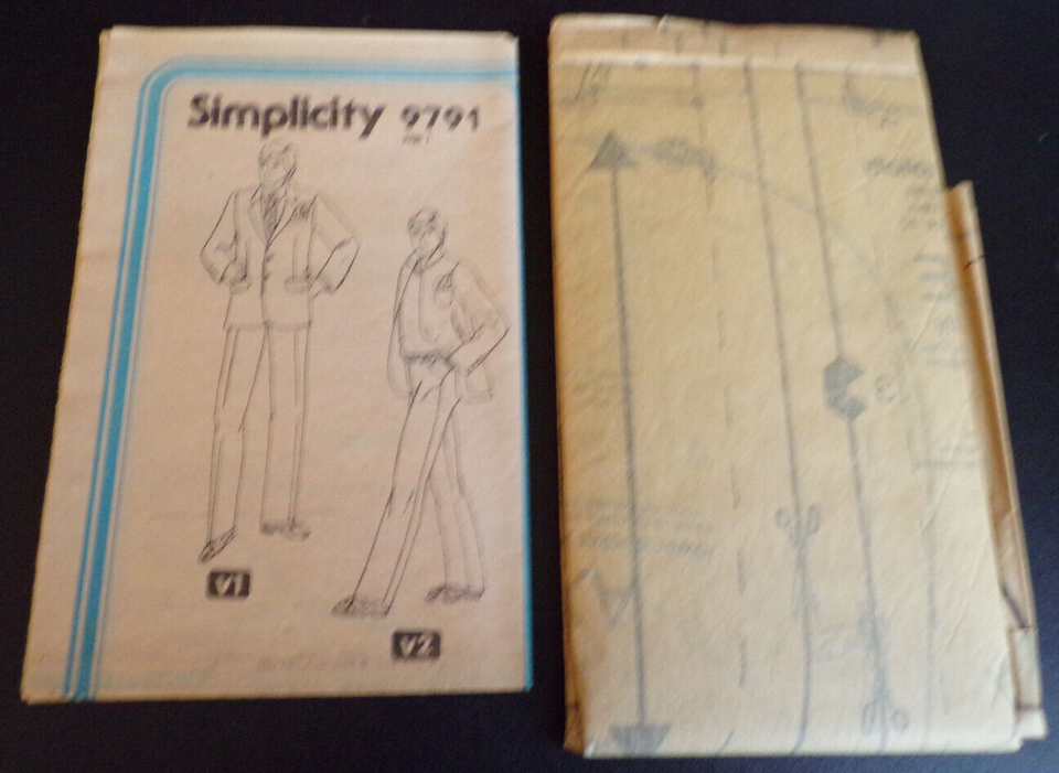 Simplicity Sewing Pattern 9791 John Weitz Mens Lined Jacket Pants Size ...