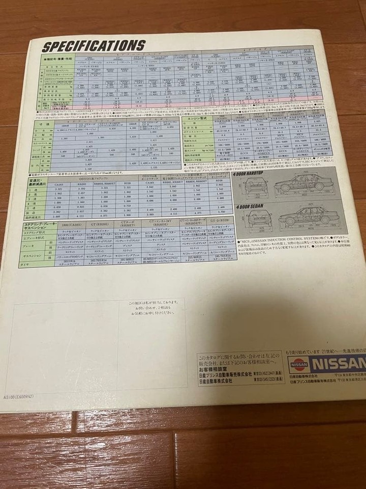 [Import duties included] Nissan Skyline R31 Early Catalog 1985 Vintage ...